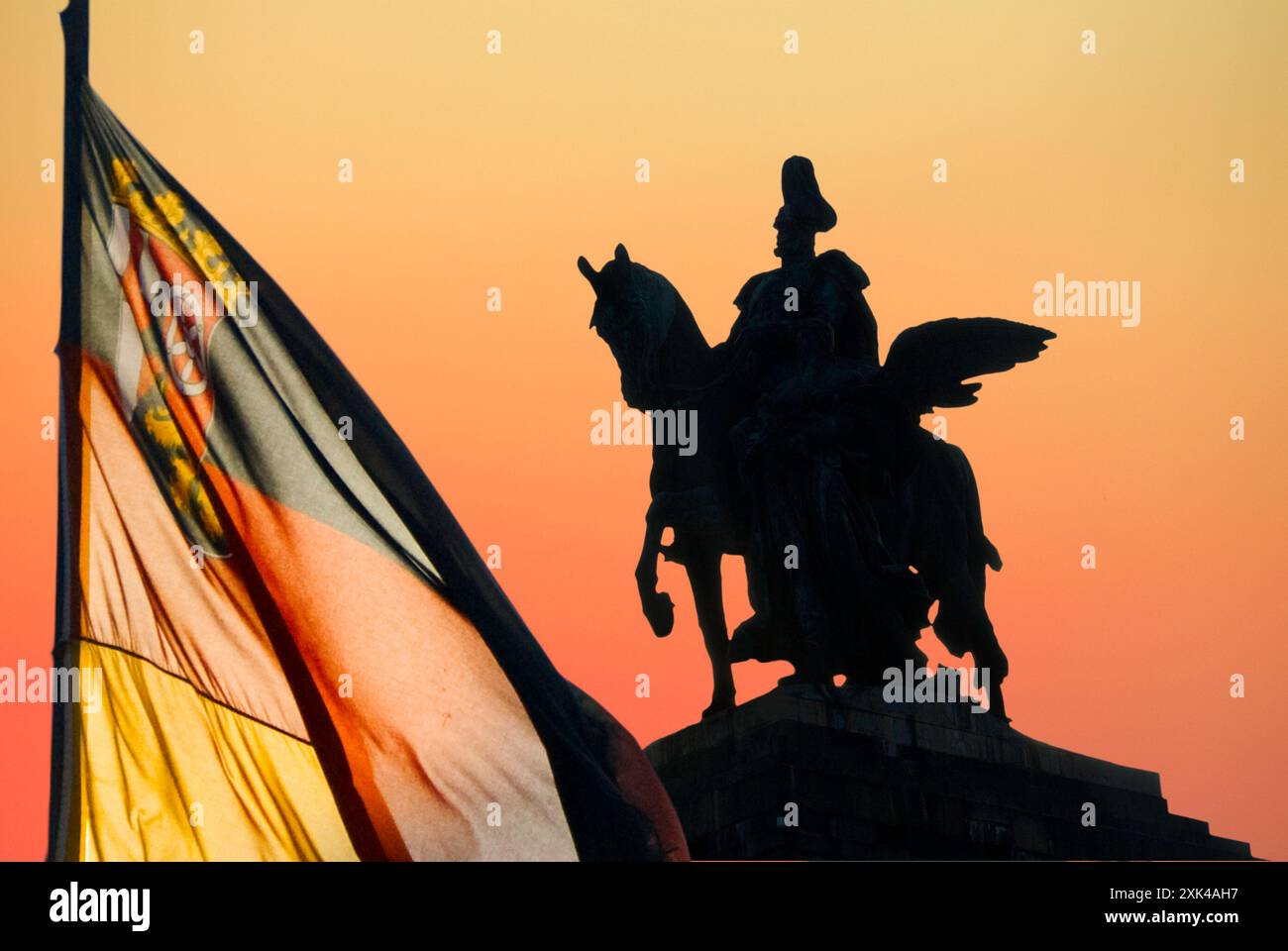 huge statue of William I on his horse - German Corner "Deutsches Eck ...