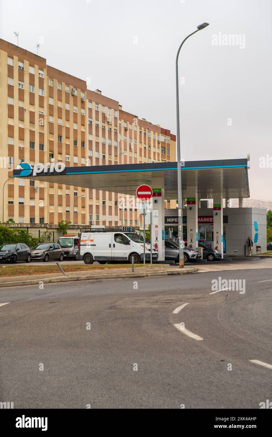 Lisbon , Portugal 23 June 2024. Prio gas station . PRIO is the largest producer of biofuels in ...