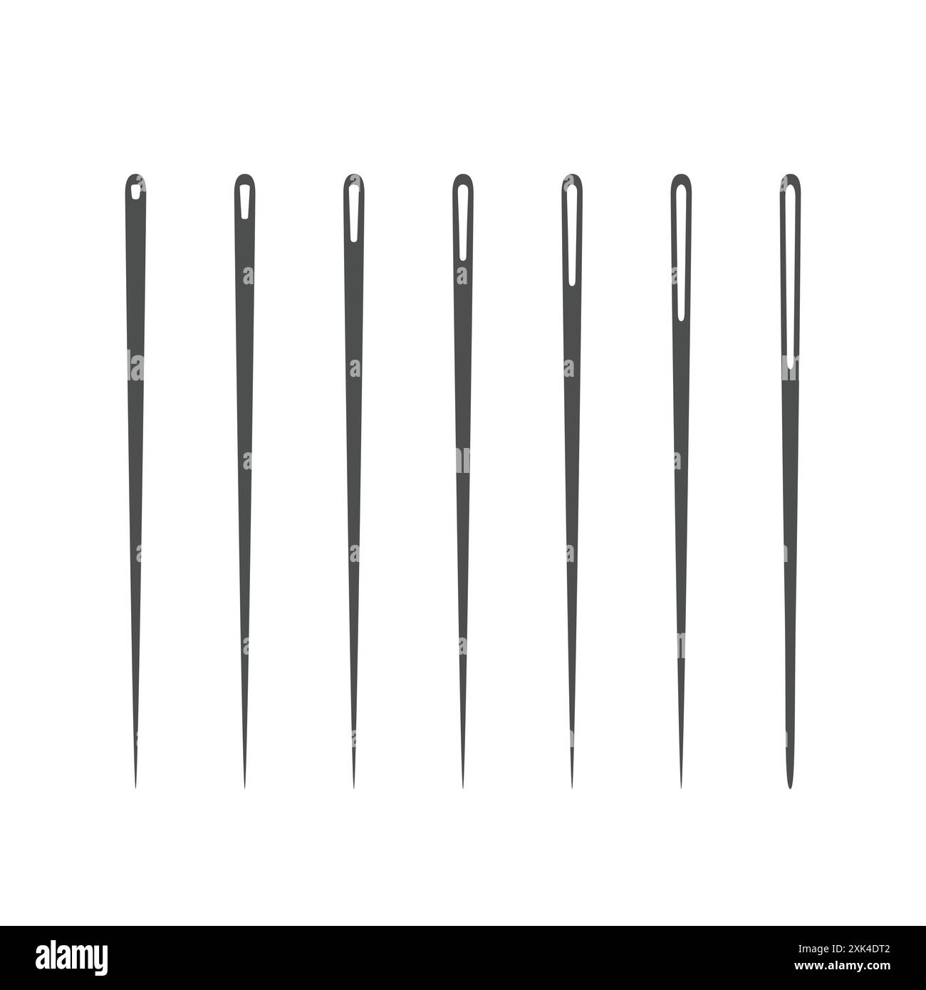 Needle silhouette icon set vector illustration. Collection of outline ...