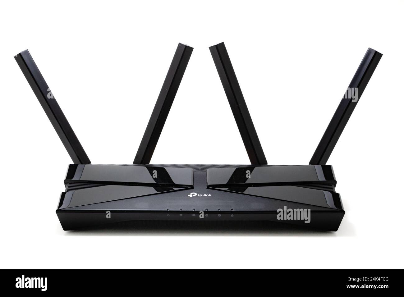 Lviv, Ukraine - August 16, 2024: TP-Link AX3000 Dual Band Gigabit Wi-Fi ...