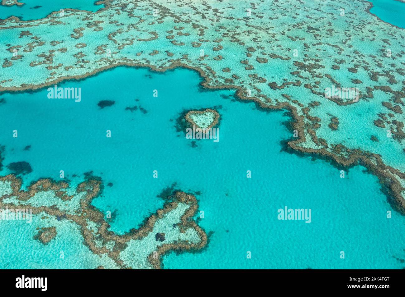 Aerial view of heart reef, Great Barrier Reef Stock Photo - Alamy