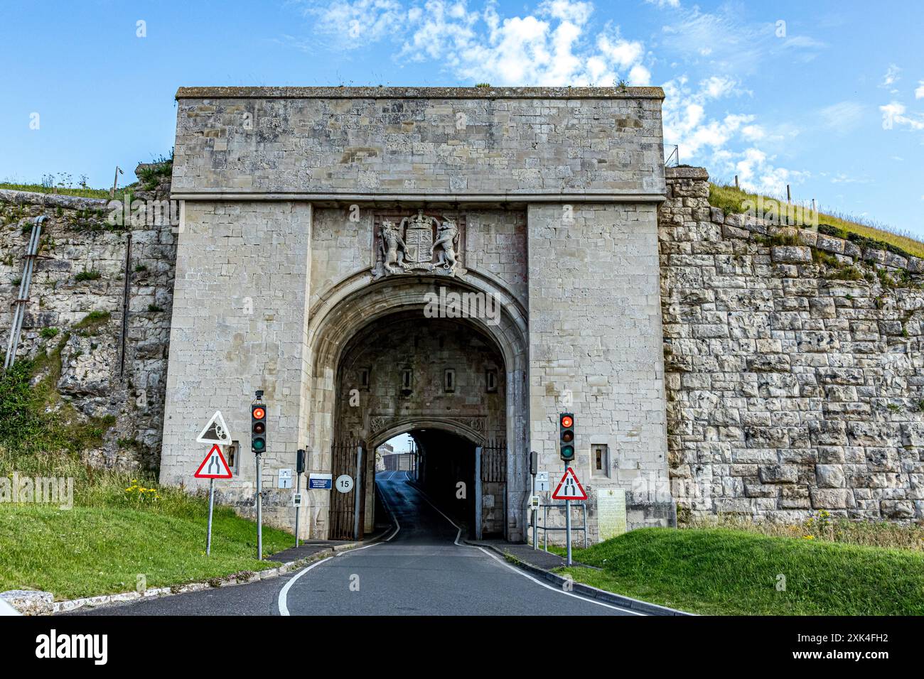 Main gate to HM Prison The Verne, a Category C men's prison located ...