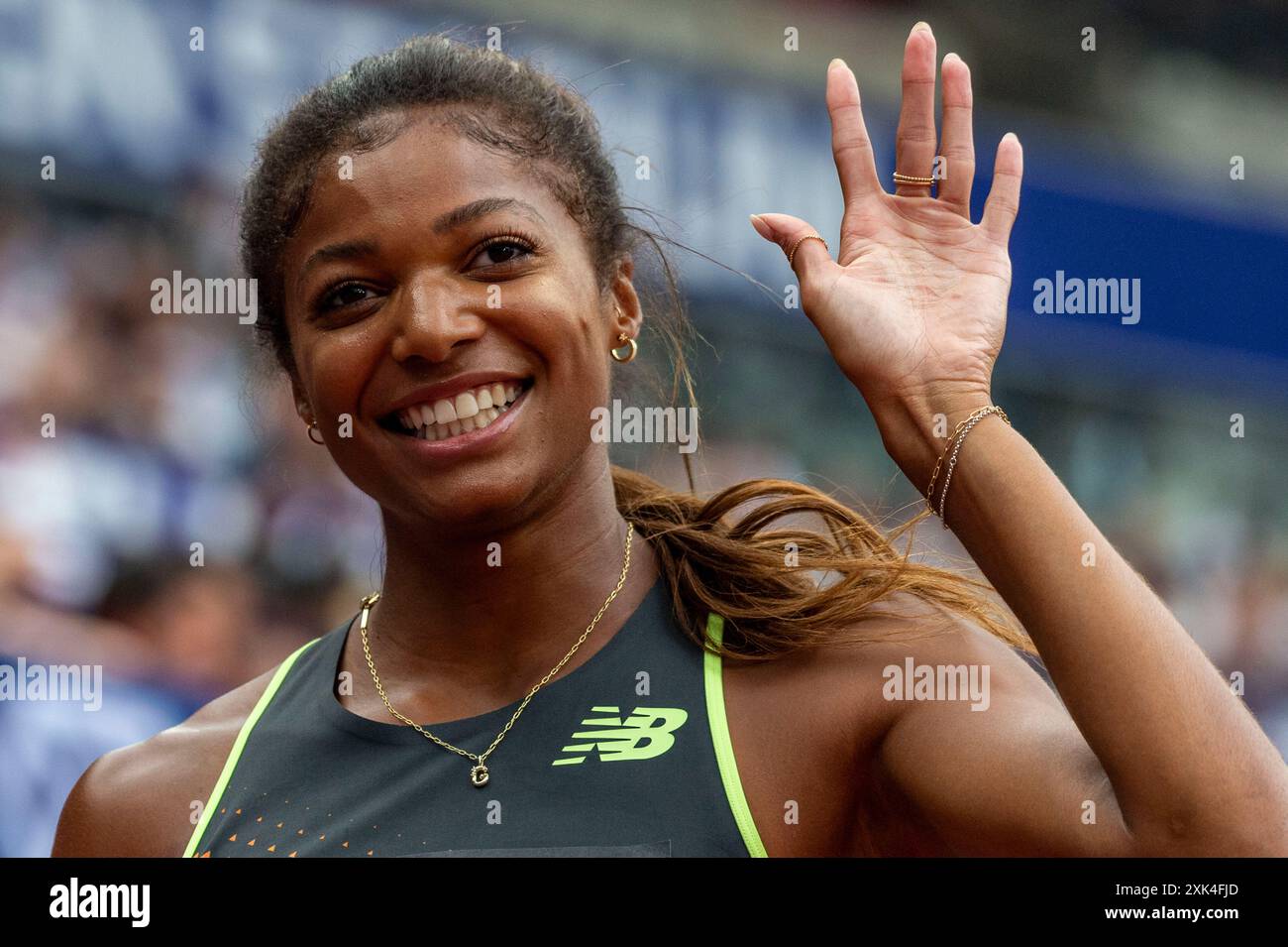 London, Britain. 20th July, 2024. Gabrielle Thomas of the United States ...