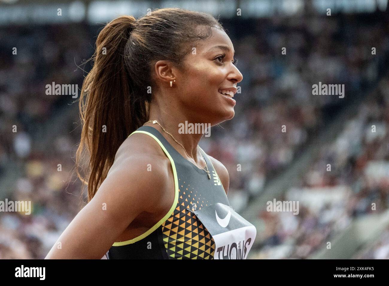 London, Britain. 20th July, 2024. Gabrielle Thomas of the United States ...