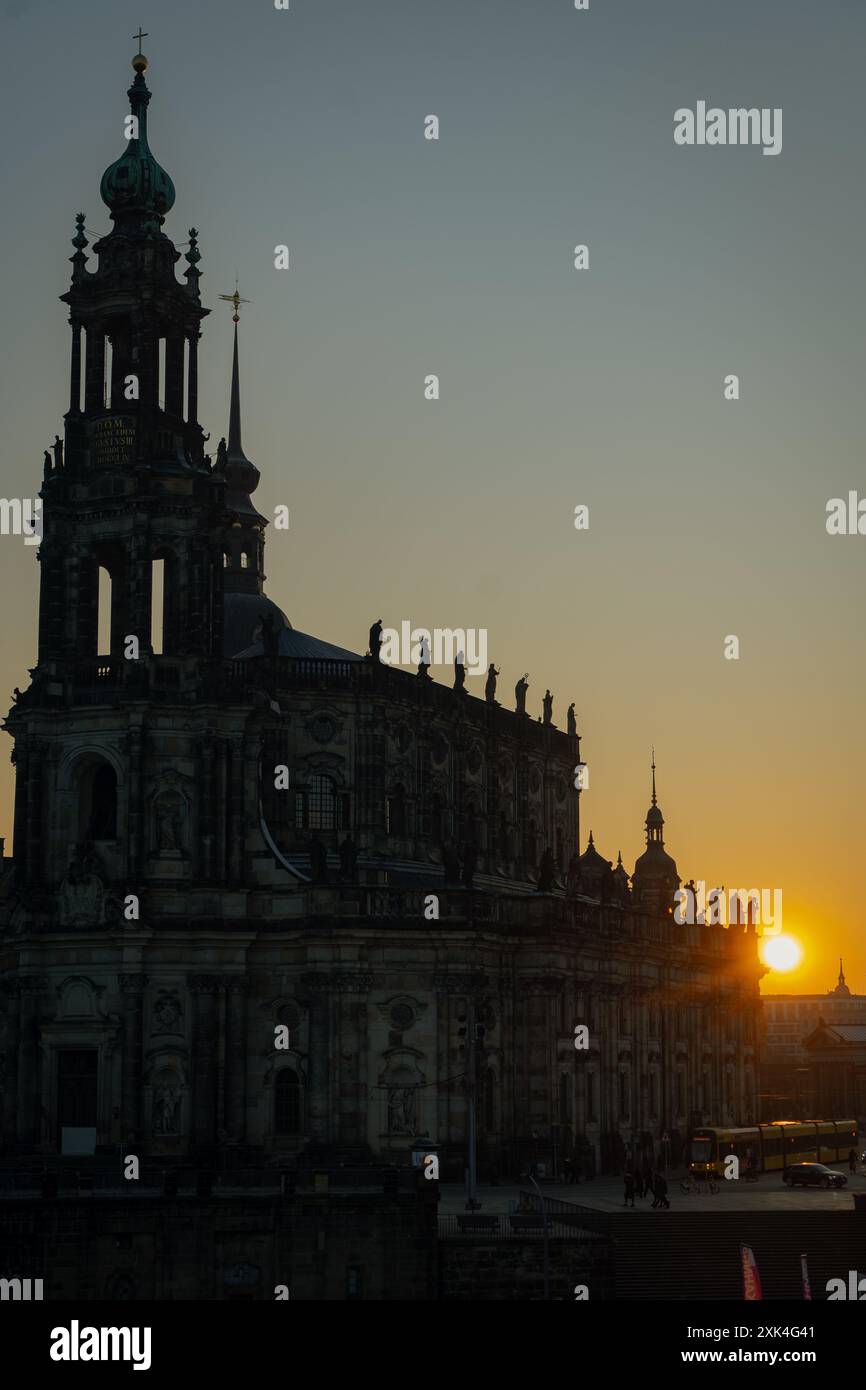 The old town of Dresden at sunset Stock Photo - Alamy
