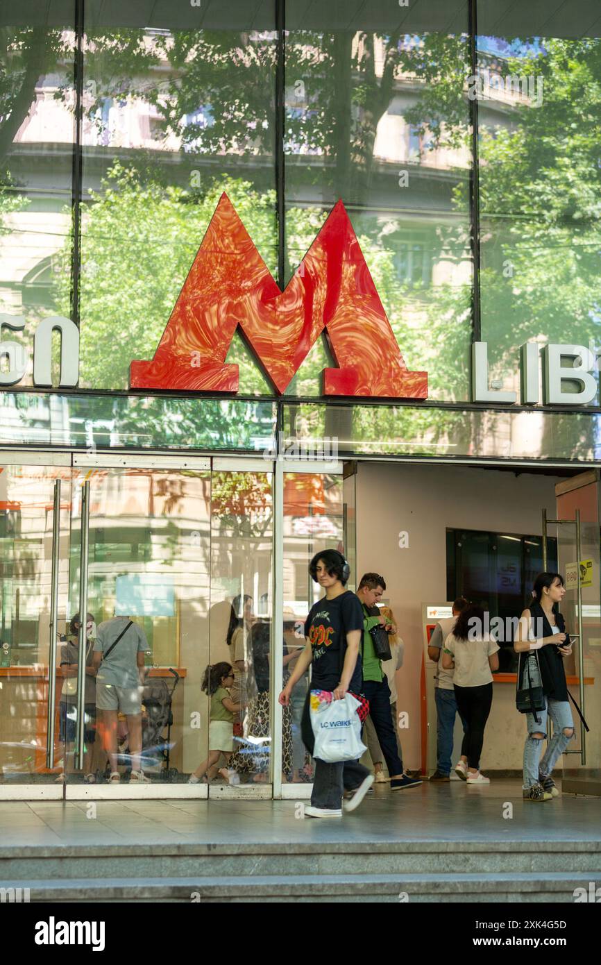 Tbilisi, Georgia - 23 JUNE, 2024: The Tbilisi Metro is a rapid transit ...