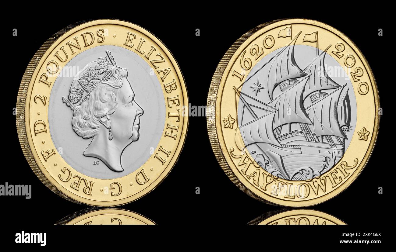 2020 bimetallic £2 coin to commemorate the 400th anniversary of the ...