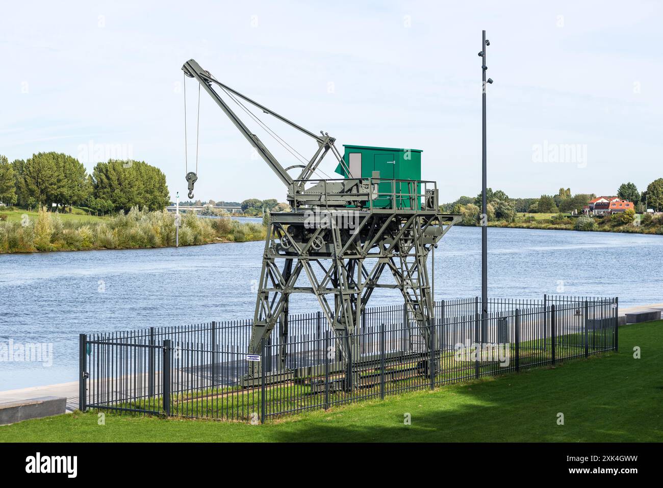 Venlo, The Netherlands - September 25, 2023: Scene on the Meuse river ...