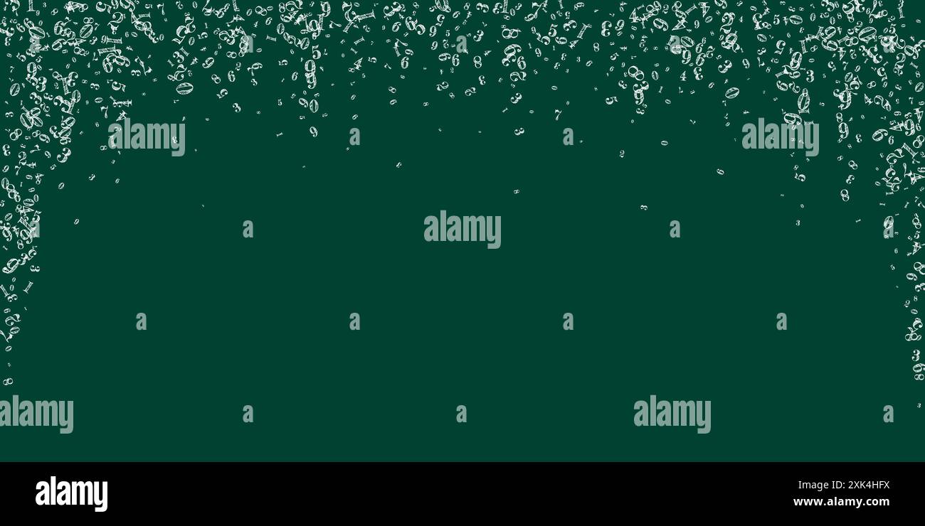 Falling numbers. Math study concept with flying digits. Back to school ...