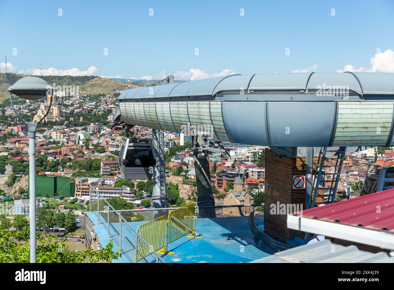 Tbilisi, GEO - 22 JUNE, 2024: Tbilisi cable car, which operates between ...