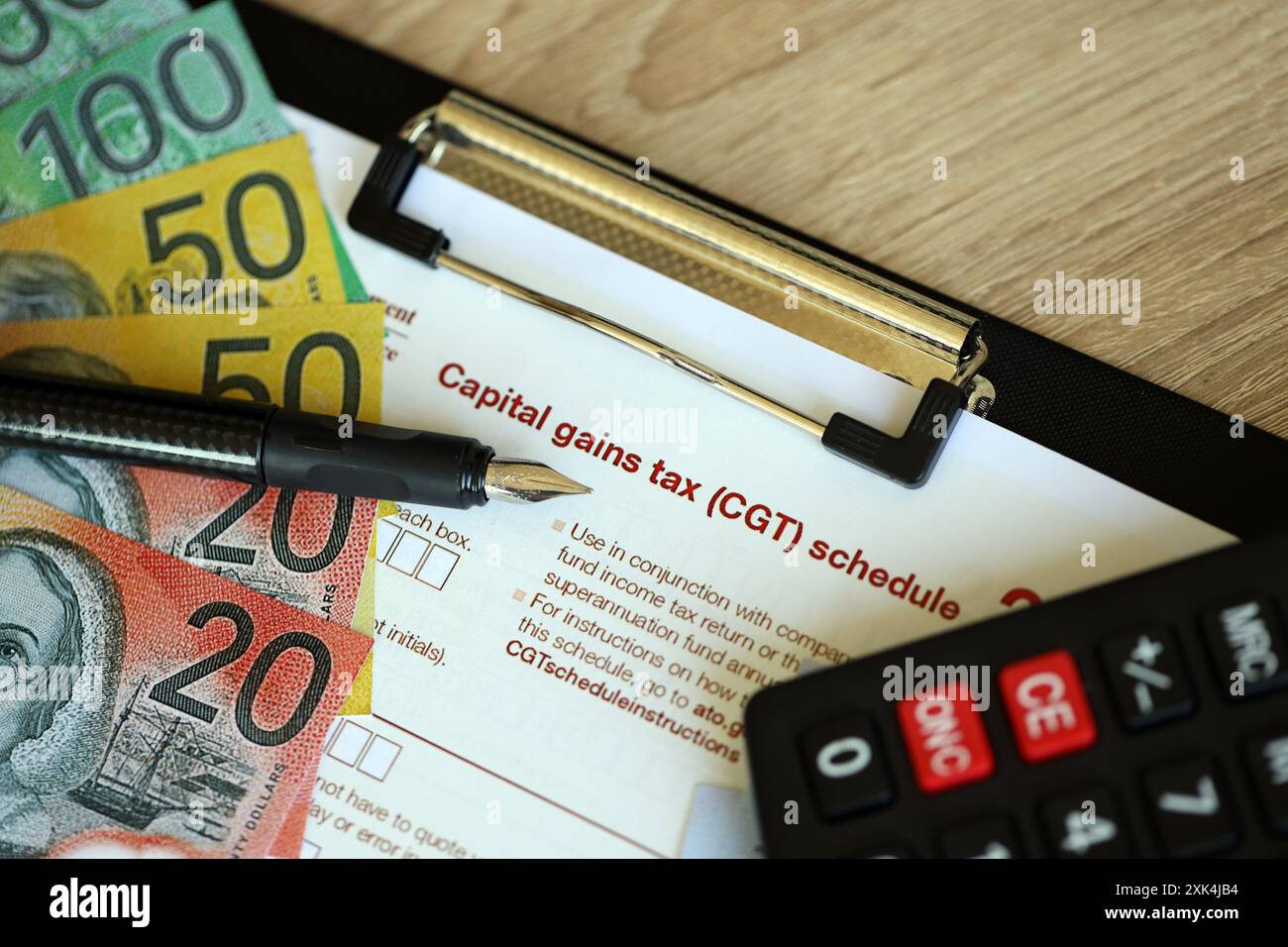 KYIV, UKRAINE - JULY 10, 2024 Australian Capital Gains Tax CGT Schedule ...