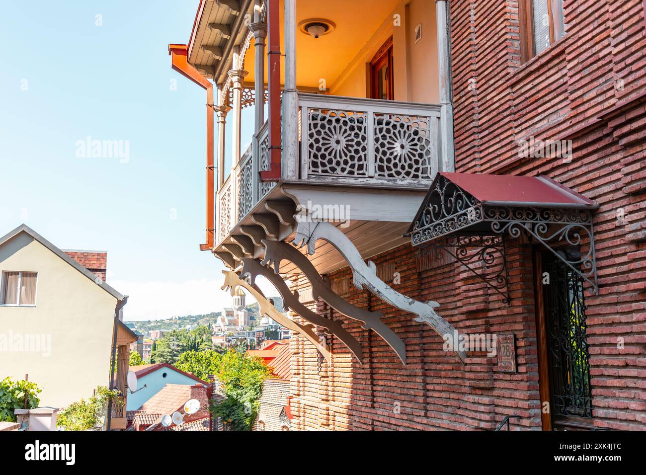 Tbilisi, Georgia - 22 JUNE, 2024: Street view and traditional ...