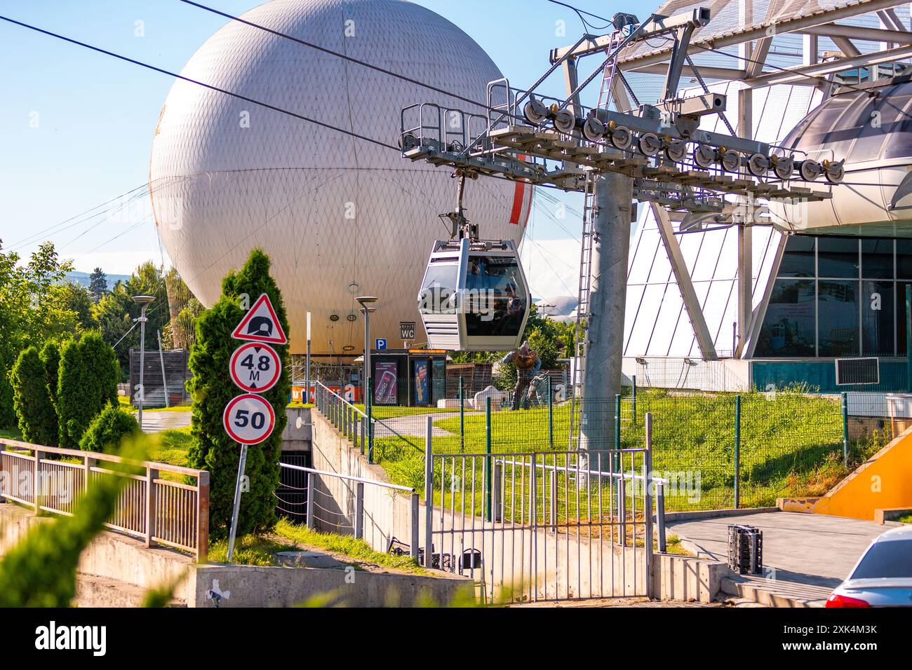 Tbilisi, GEO - 22 JUNE, 2024: Tbilisi cable car, which operates between ...