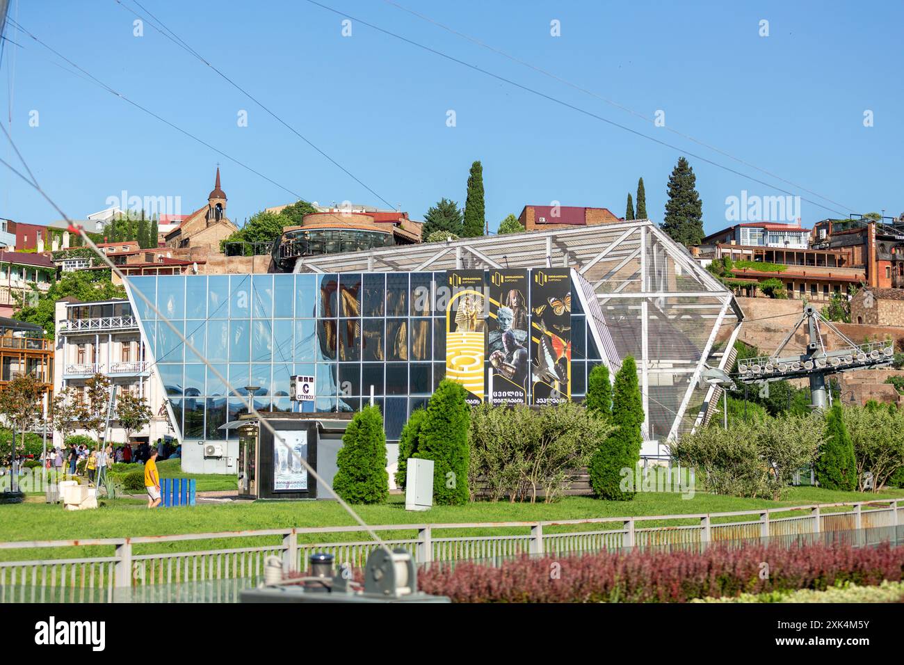 Tbilisi, GEO - 22 JUNE, 2024: Tbilisi cable car, which operates between ...