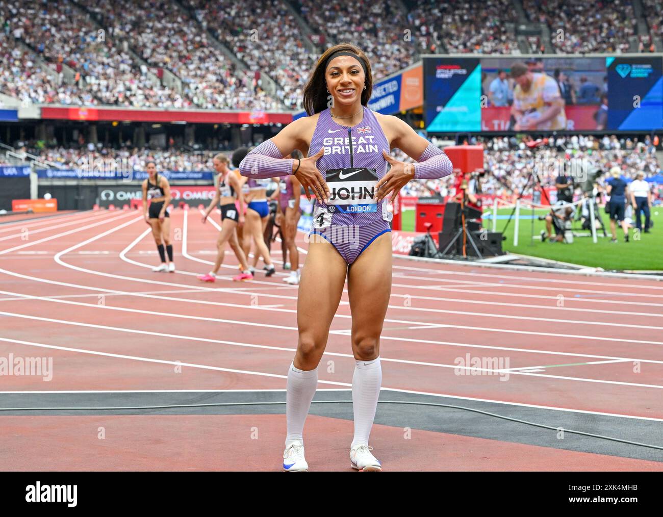 London, UK, 20 July 2024. JOHN Yemi Mary GBR, (1st) 400m Women National ...