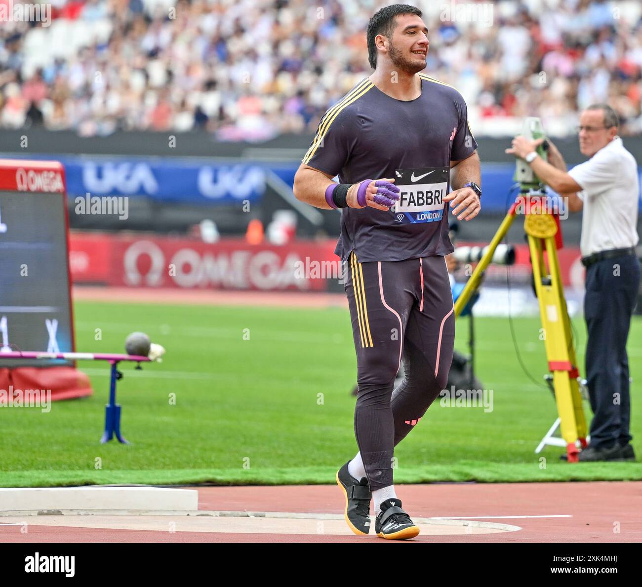 London, UK, 20 July 2024. Shot Put Men during the Wanda Diamond League ...