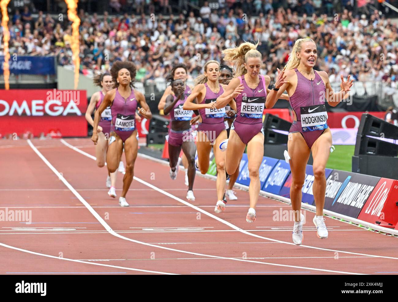 London, UK, 20 July 2024. 1st, HODGKINSON Keely GBR with a New National ...