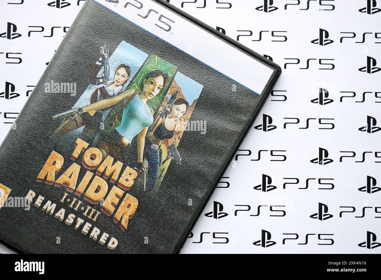 KYIV, UKRAINE - JUNE 26, 2024 Tomb Raider 1-2-3 Remastered PS5 video ...