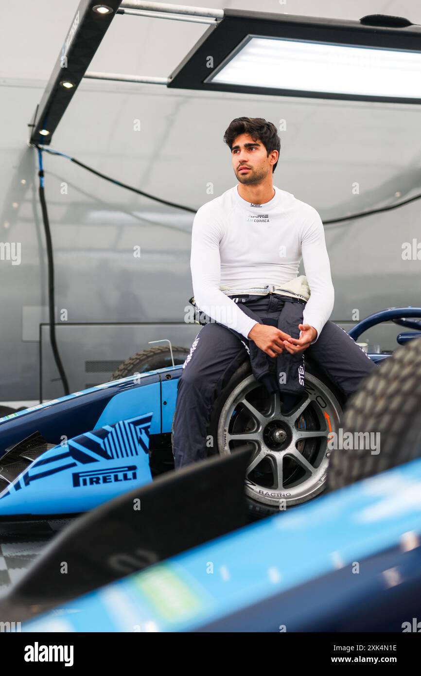 CORREA Juan Manuel (usa), DAMS Lucas Oil, Dallara F2 2024, portrait ...