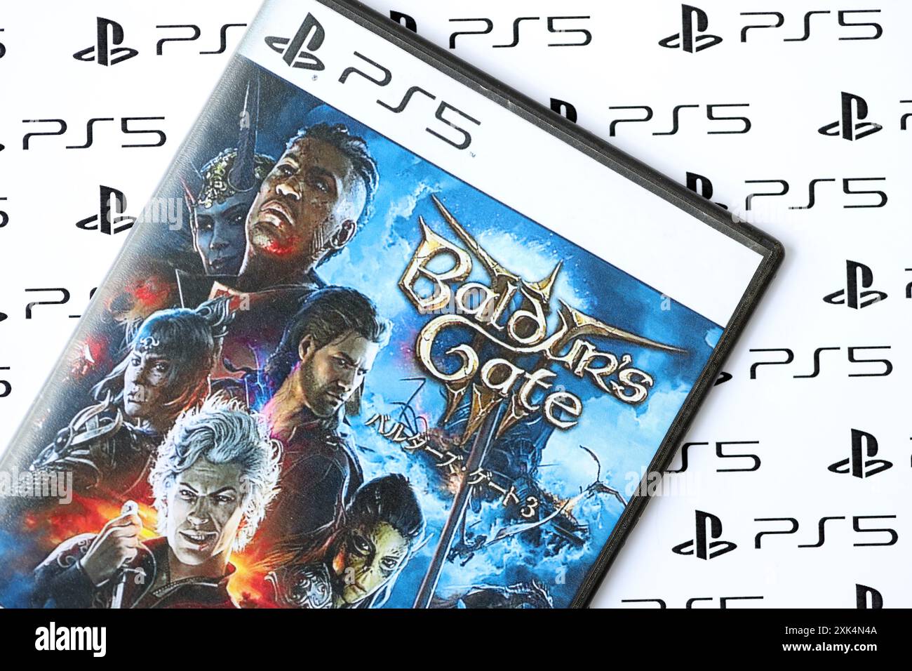 KYIV, UKRAINE - JUNE 26, 2024 Baldur's Gate 3 PS5 video game disc box ...