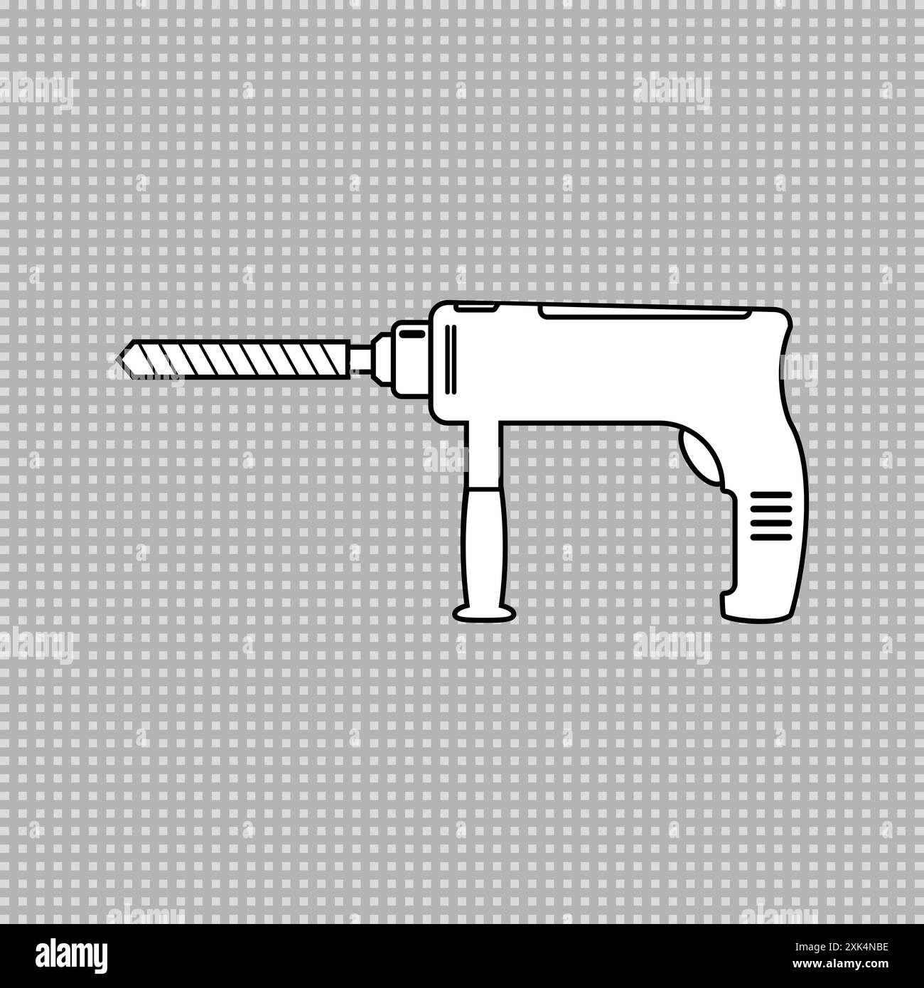 Portable electric hand drill with bit. Vector icon Stock Vector Image ...
