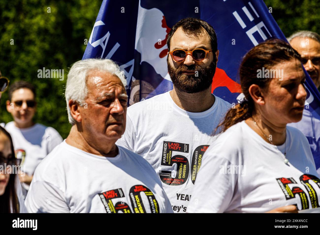 July 20, 2024, Nicosia, Nicosia, Cyprus: A group of Greek-Cypriots and ...