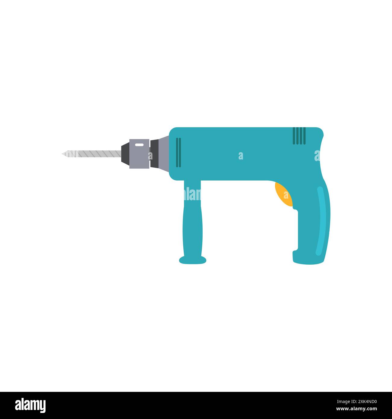 Portable electric hand drill with bit. Vector icon Stock Vector Image ...