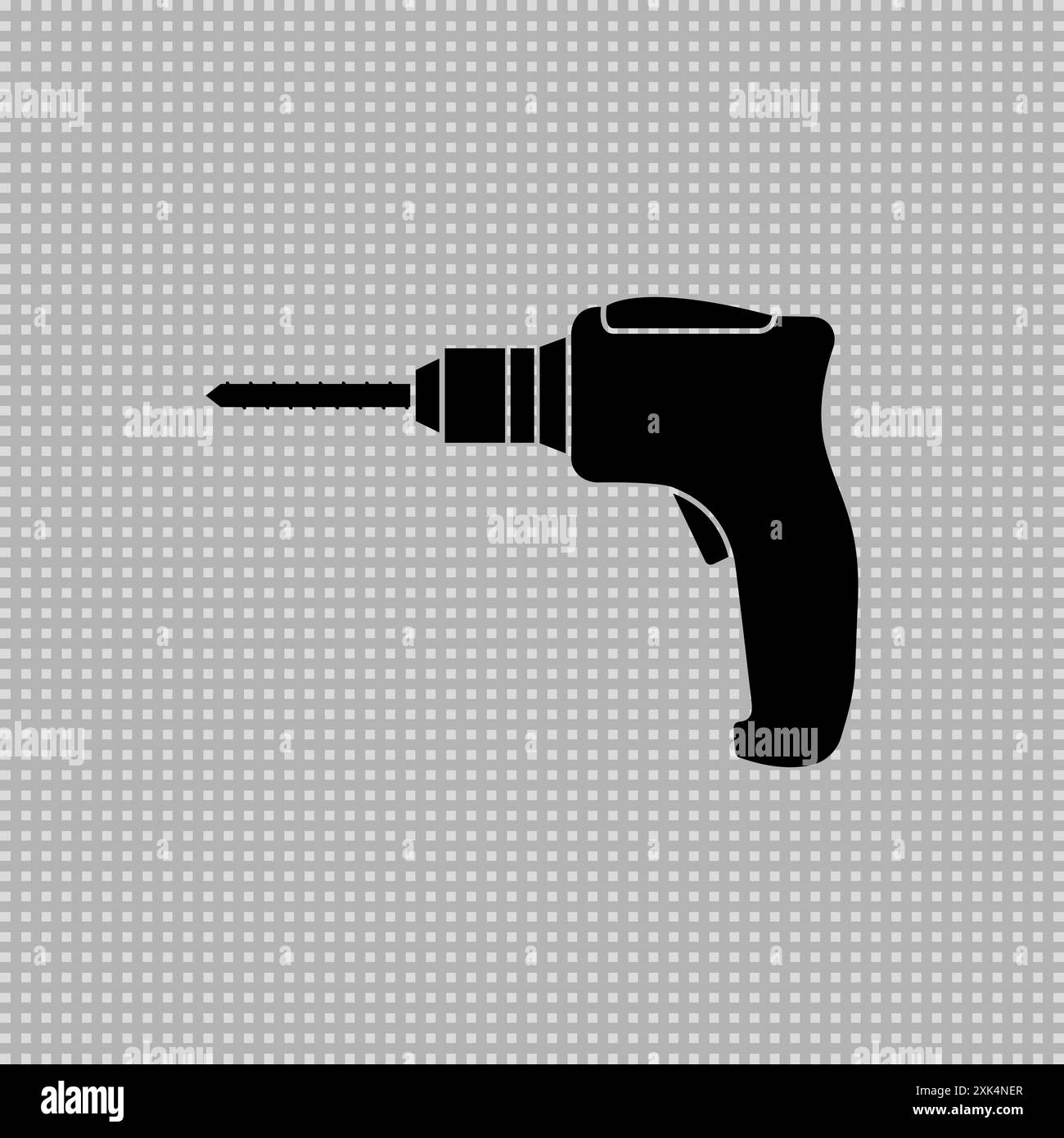 Portable electric hand drill with bit. Vector icon Stock Vector Image ...
