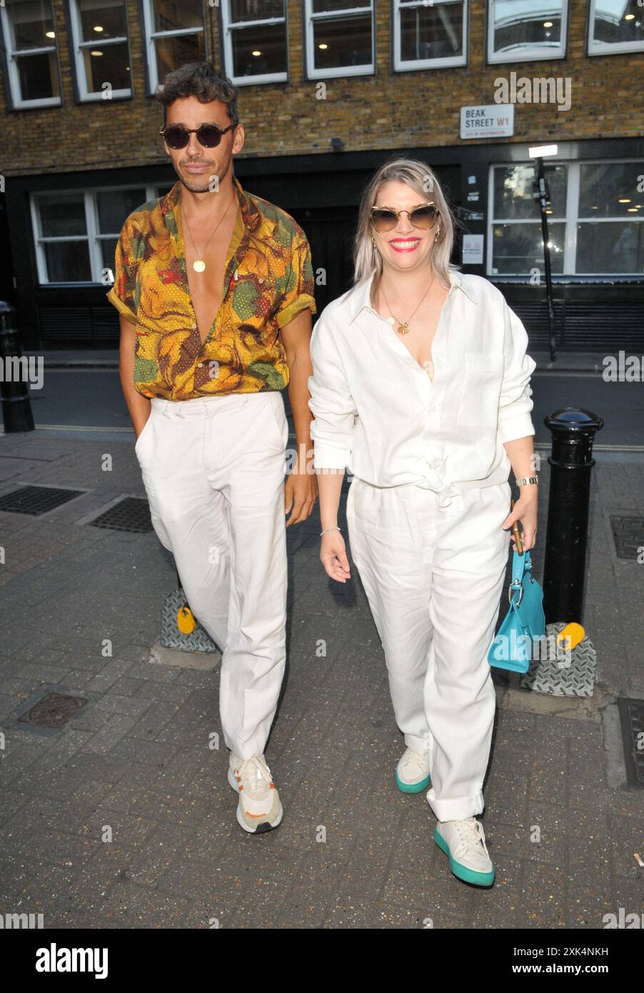 Simon Atkins and Pips Taylor at the Pangaia new store opening VIP ...