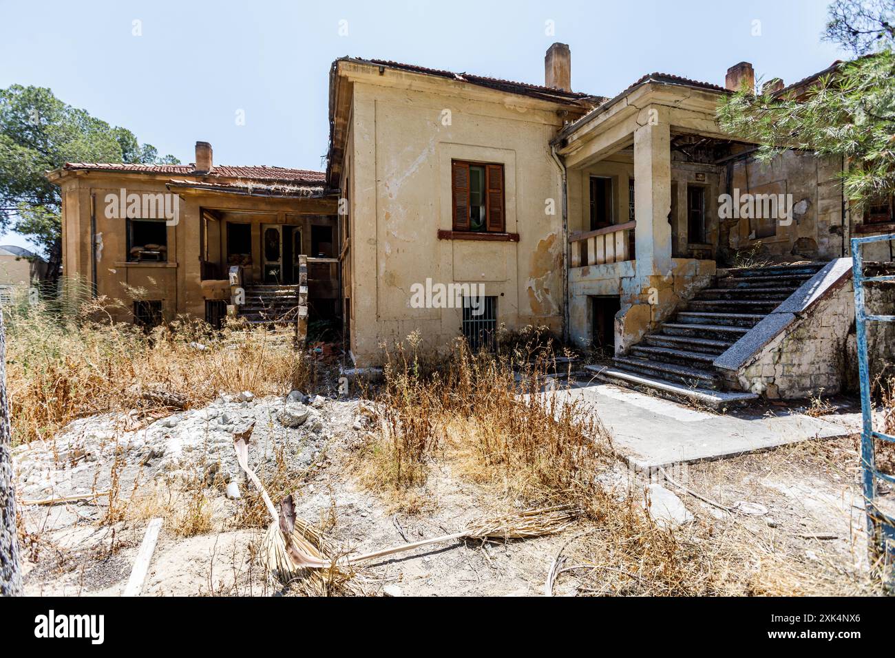 An abandoned house that was used as a defensive point during the 1974 ...