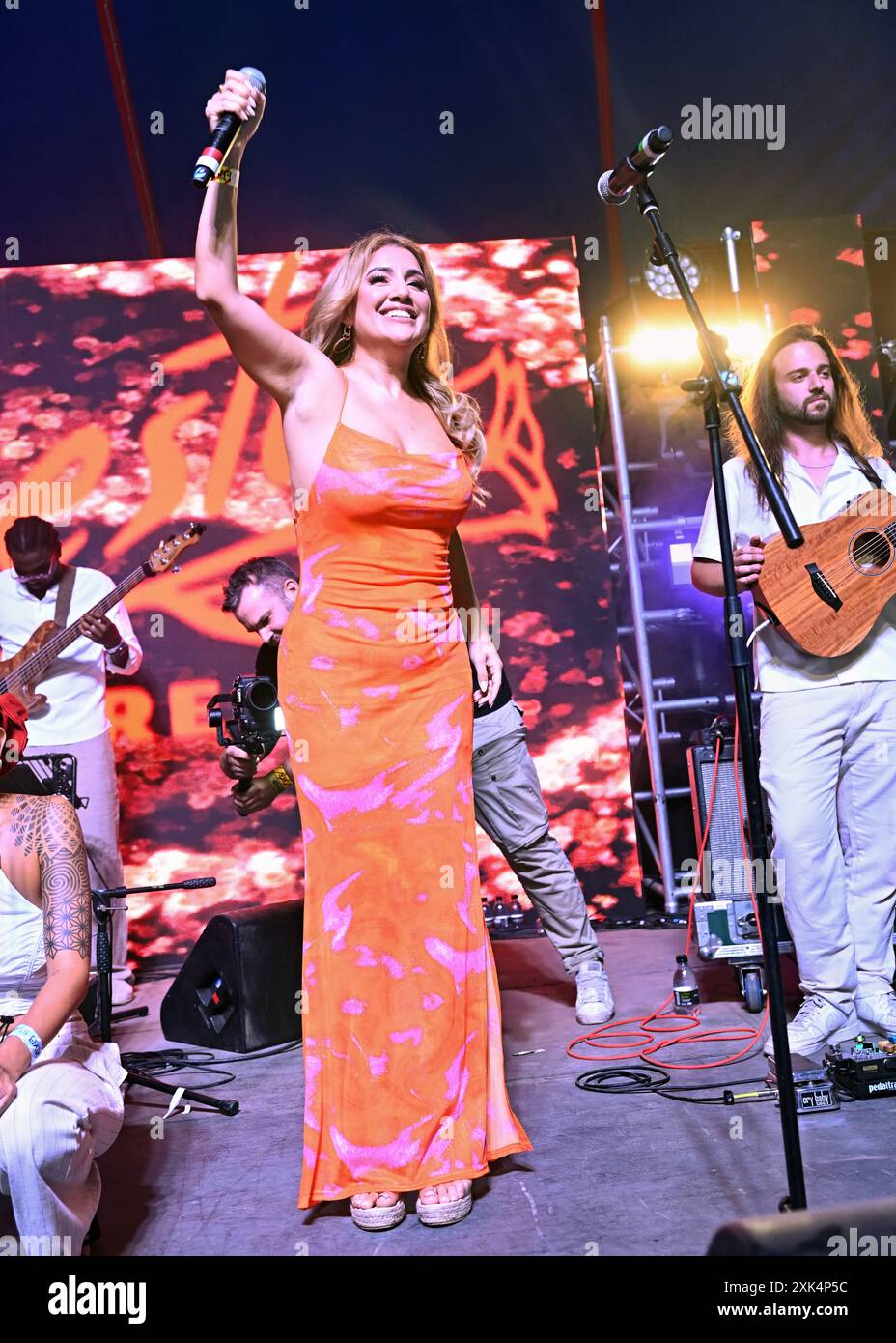 LONDON, ENGLAND - JULY 20 2024: Desta French, born in the UK, proud of ...