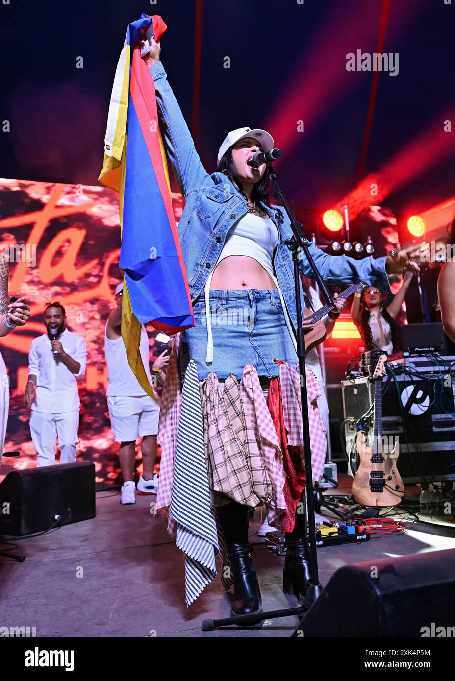LONDON, ENGLAND - JULY 20 2024: Desta French, born in the UK, proud of ...