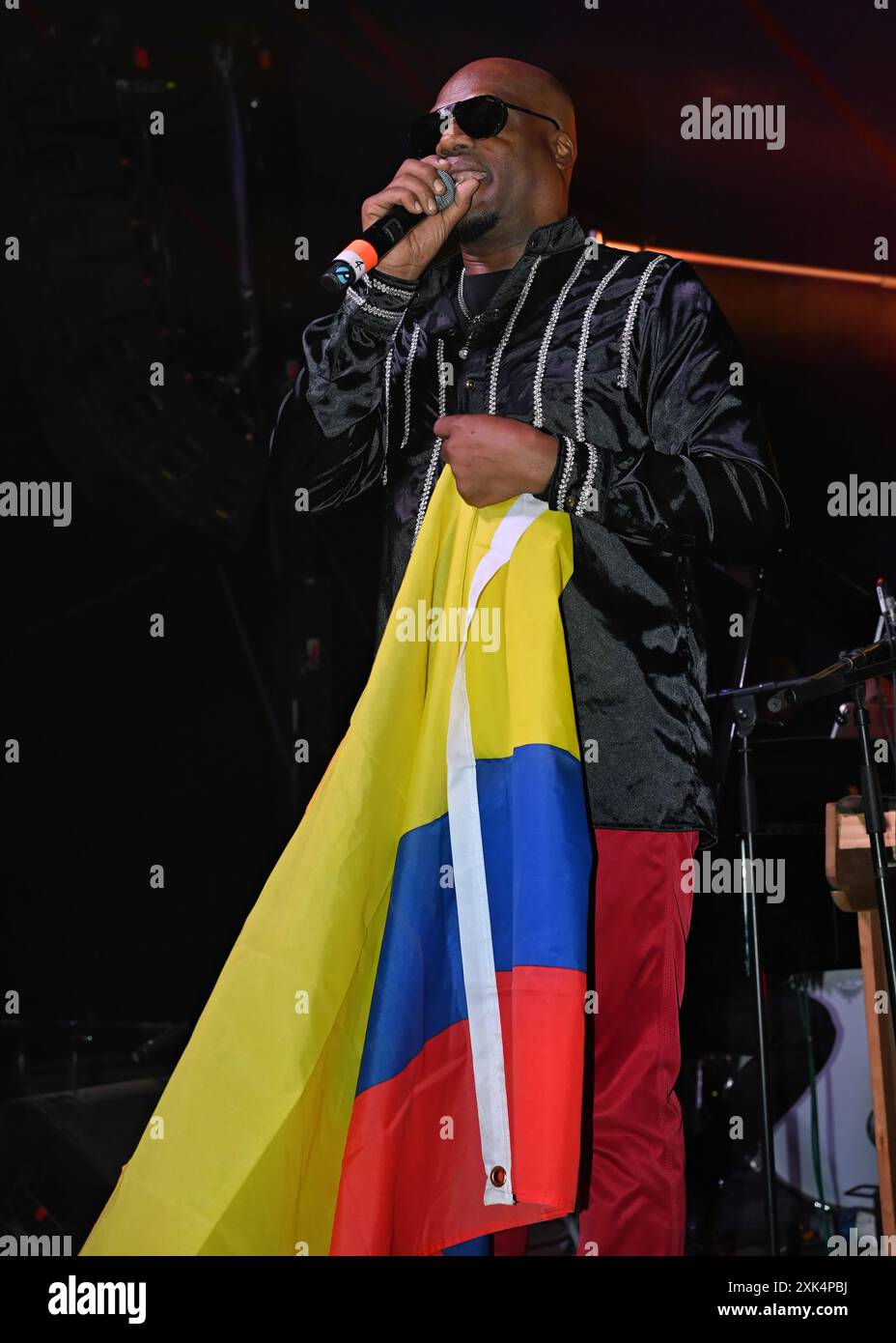 LONDON, ENGLAND - JULY 20 2024: Jimmy Saa performs for Colombia ...