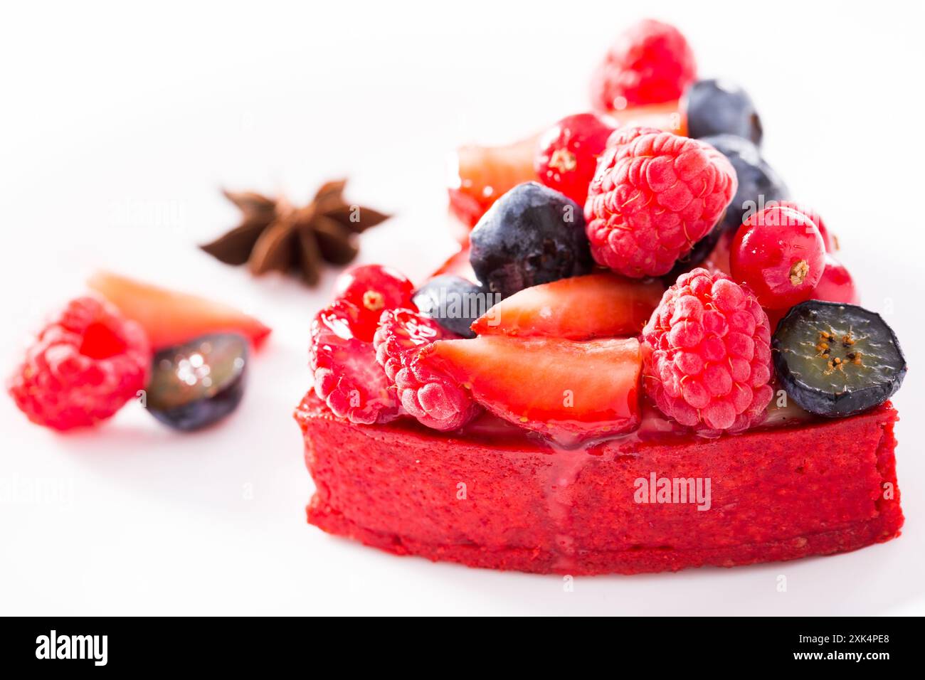 Cake with fresh forest berries Stock Photo - Alamy
