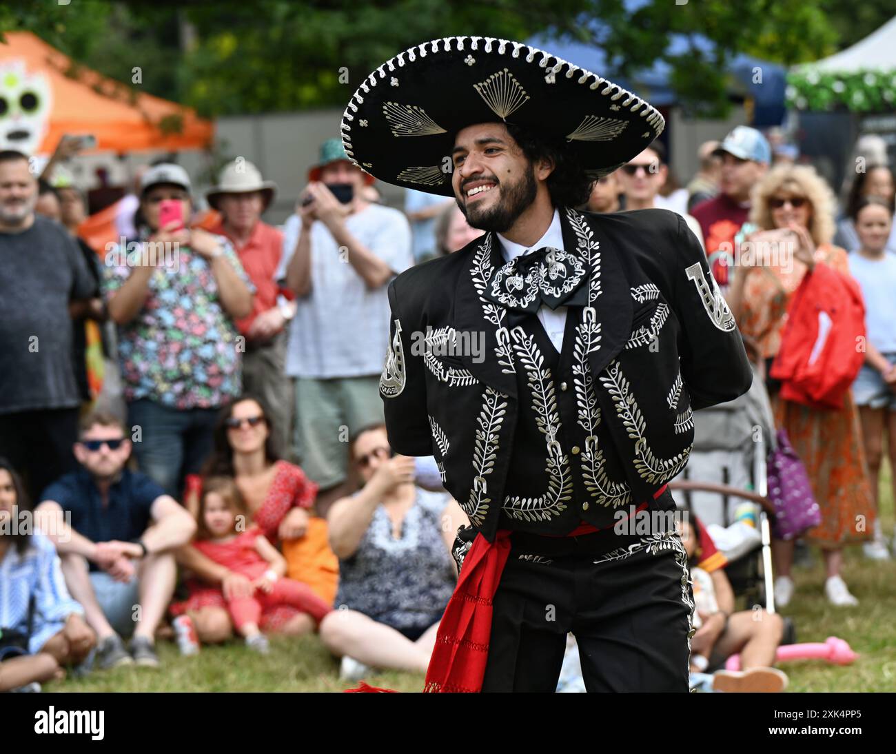 LONDON, ENGLAND - JULY 20 2024: Viva Mexico stage - Latinolife dance ...