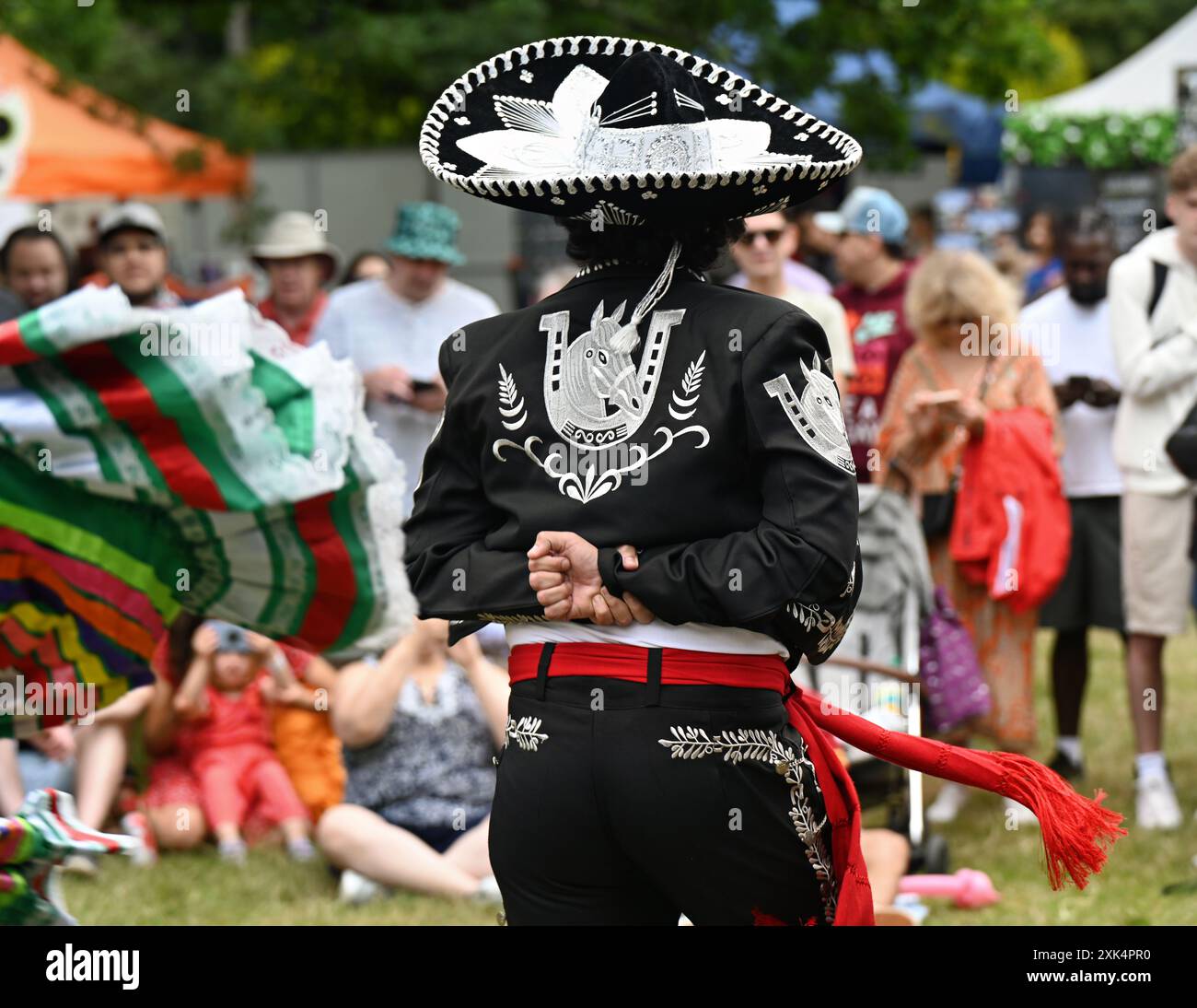 LONDON, ENGLAND - JULY 20 2024: Viva Mexico stage - Latinolife dance ...