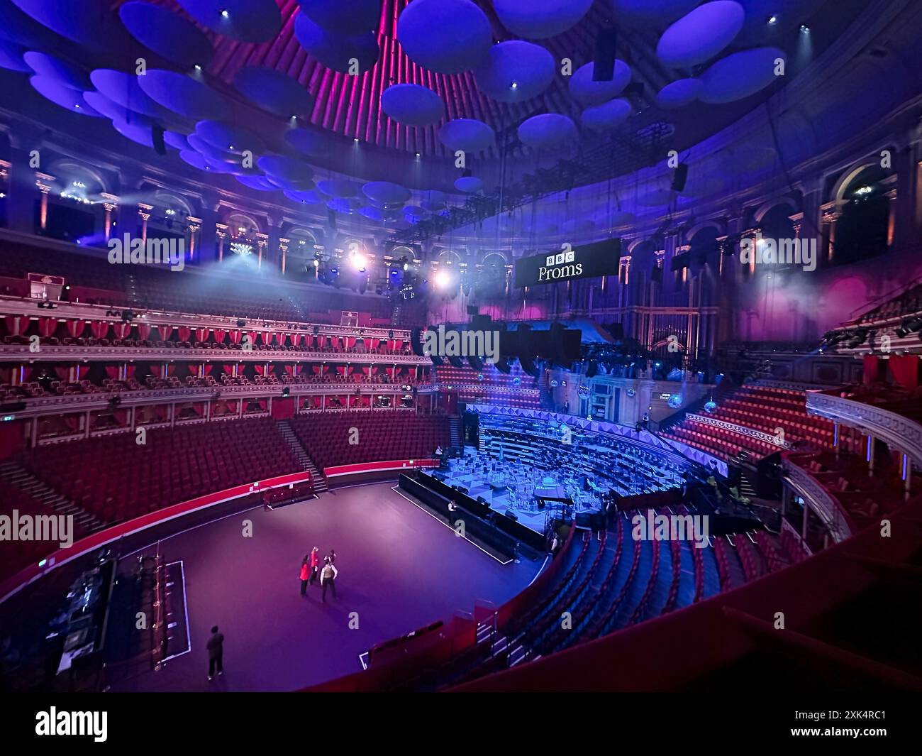 South Kensington, London, UK. , . Staff prepare the floor for the ...