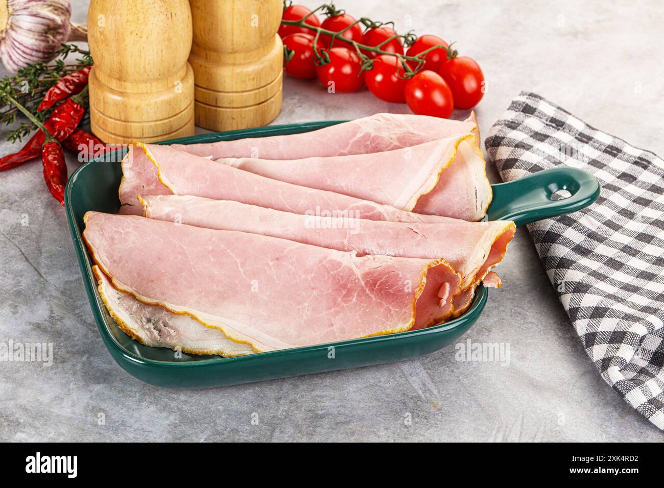 Italian Prosciutto Kotto snack appetizer in the plate Stock Photo - Alamy