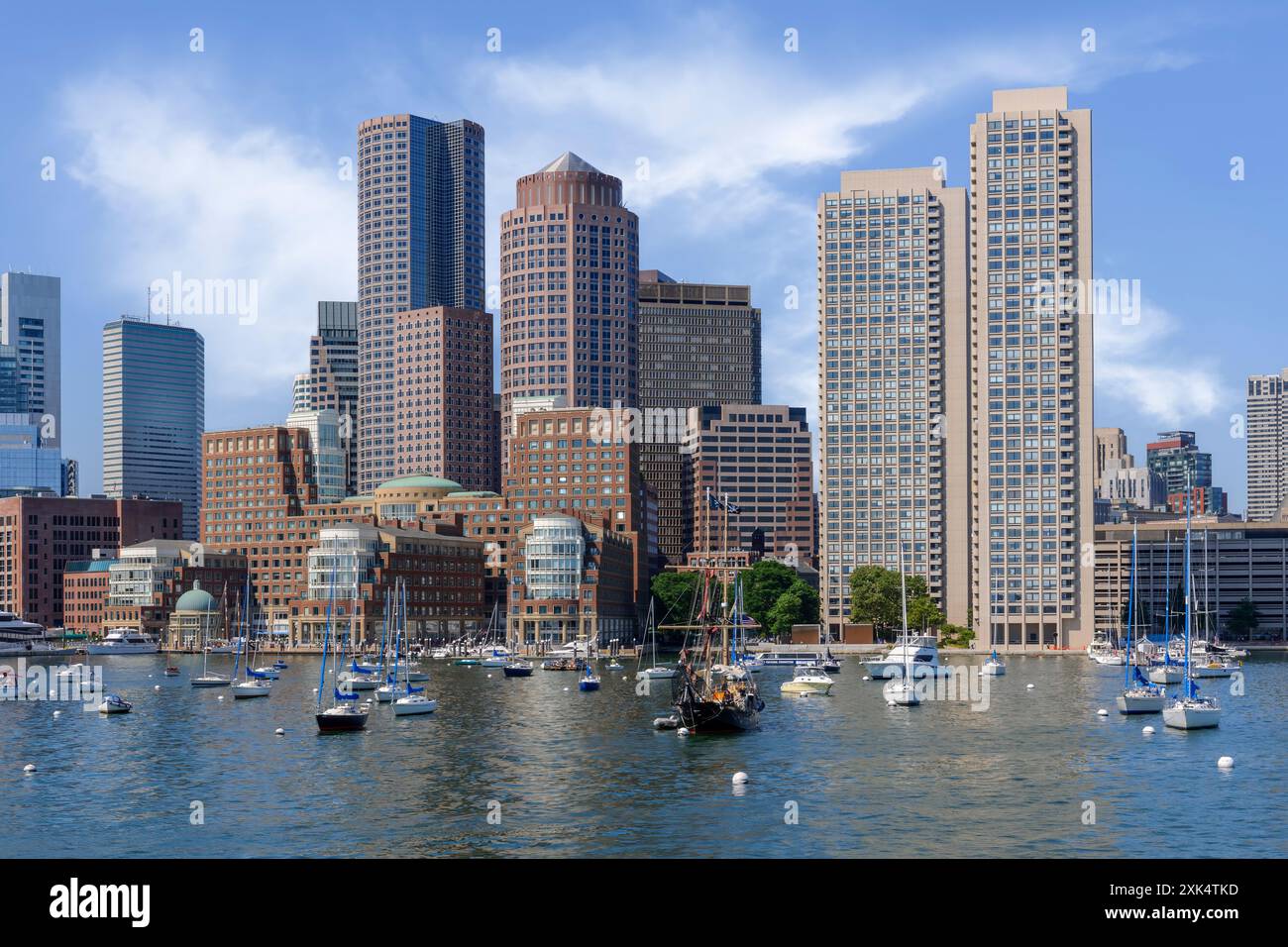 The harbour and wharf, looking towards the Financial District in ...