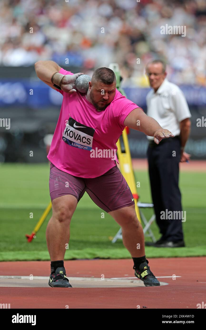 Joe KOVACS (United States of America) competing in the Men's Shot Put ...