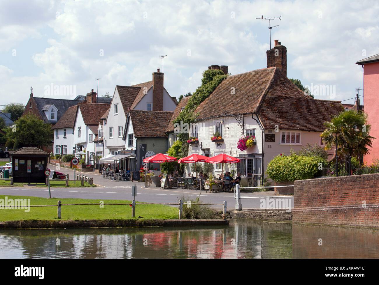 The Fox Restaurant Duck Pond and Village Green Finchingfield Essex ...