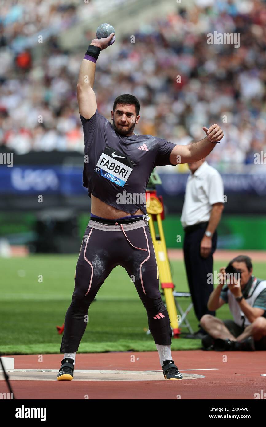 Leonardo FABBRI (Italy) competing in the Men's Shot Put Final at the ...