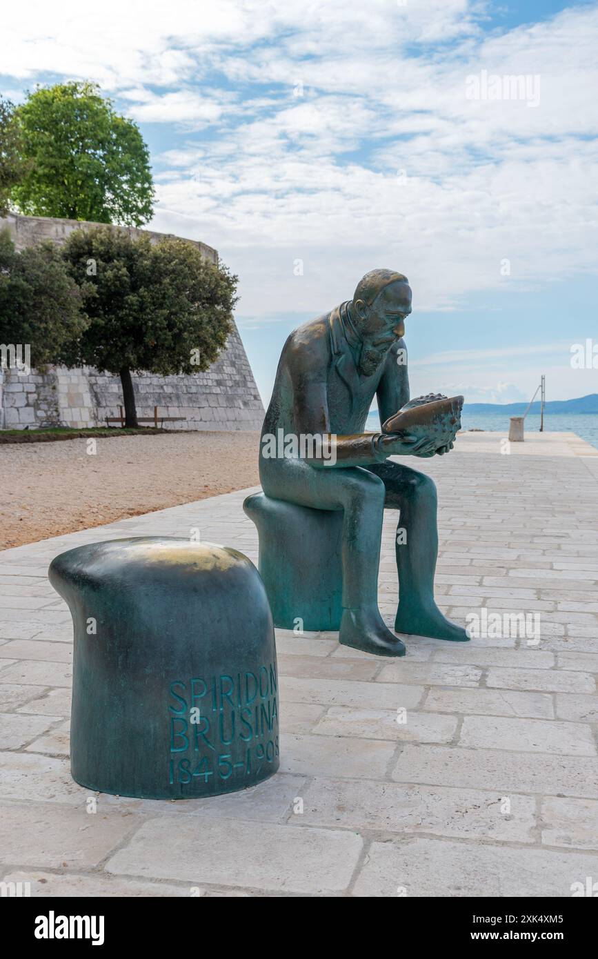 Statue of Spiridon Brusina - 1845-1908 - Croatian malacologist and co ...