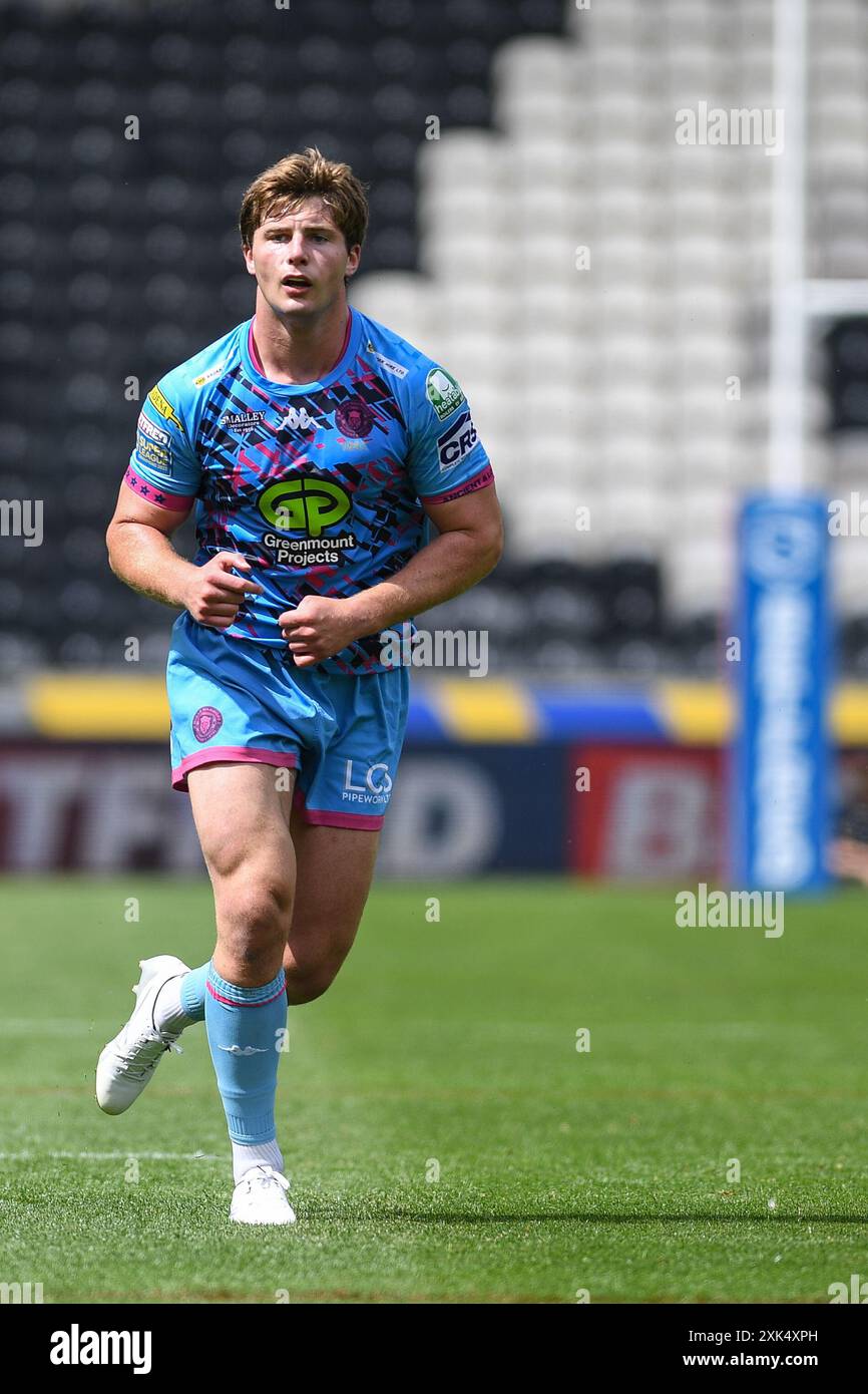 Hull, England - 20th July 2024 - Ethan Havard of Wigan Warriors. Rugby ...