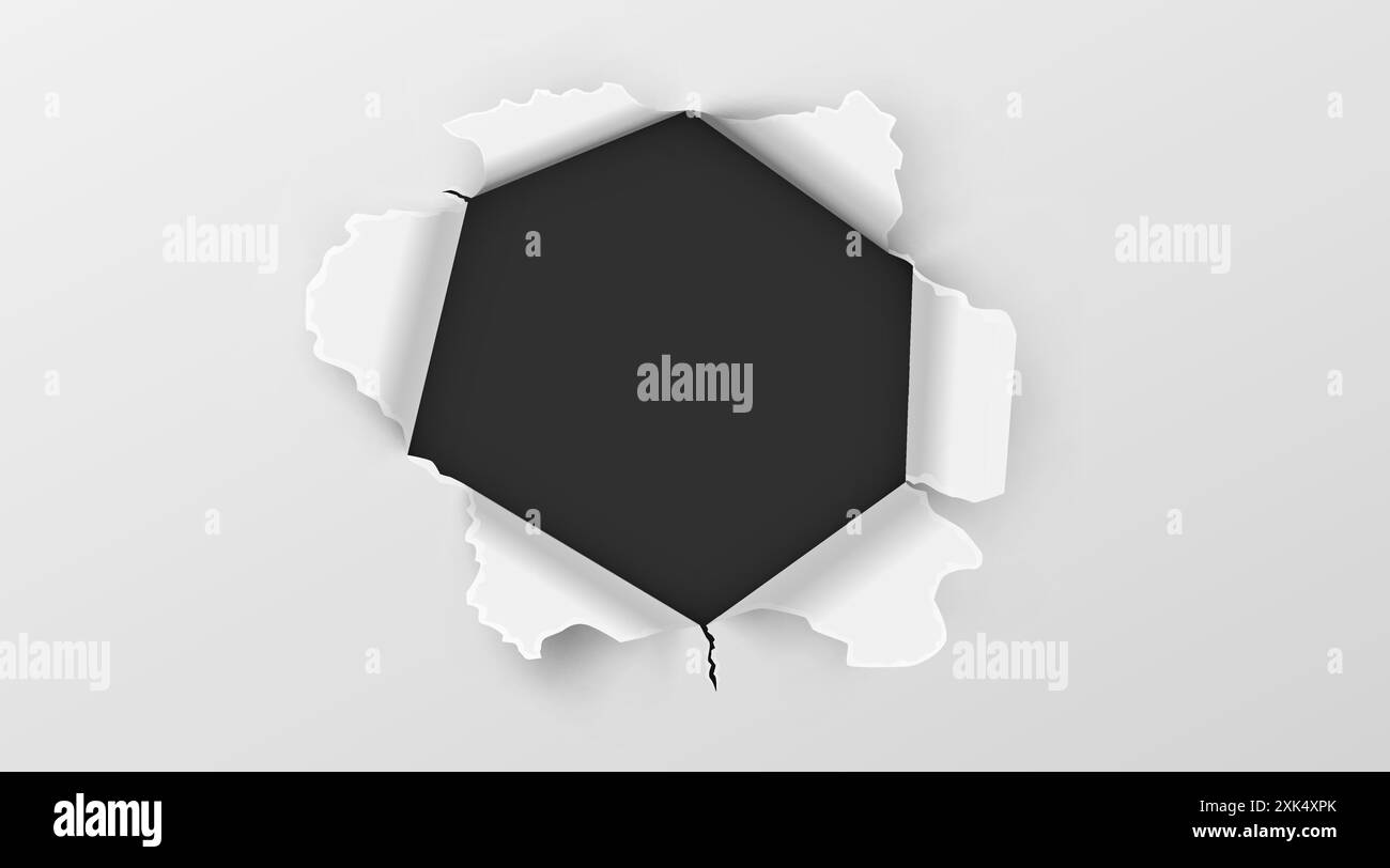 Torn paper vector gap Black and White Stock Photos & Images - Alamy