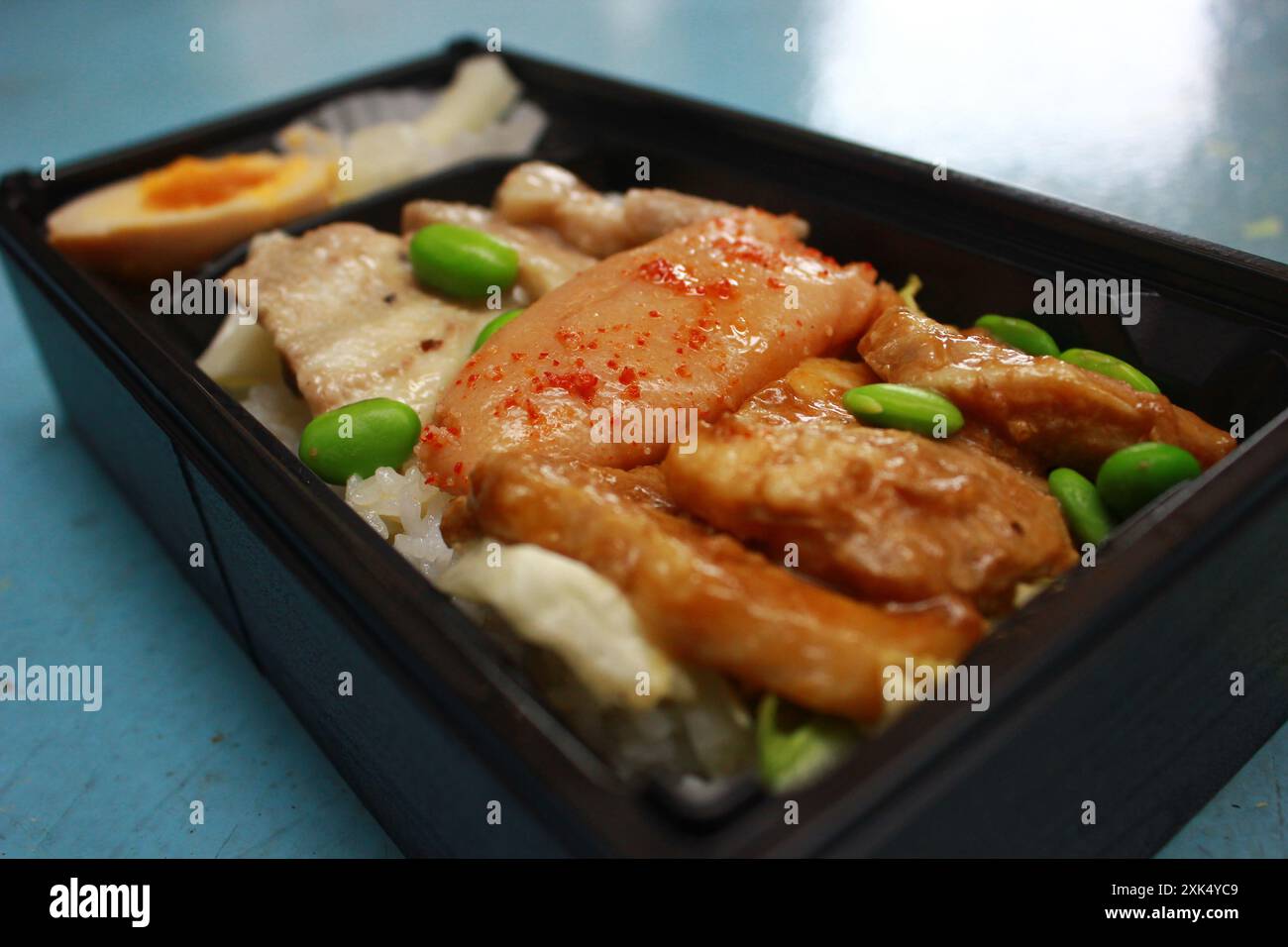 Spicy cod roe and Itoshima pork ekiben (駅弁) sold inside Hakata Station ...