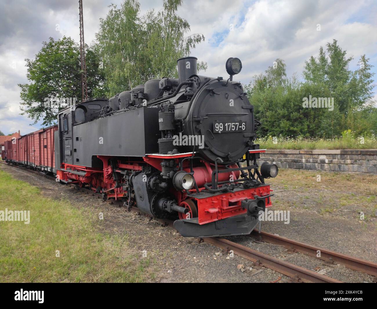 Zittauer Narrow Guage Railway. Non-operational steam engine Stock Photo ...