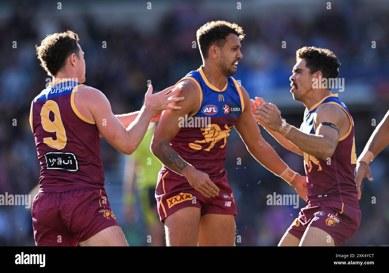 Brisbane, Australia. 21st July, 2024. Callum Ah Chee (centre) of the ...