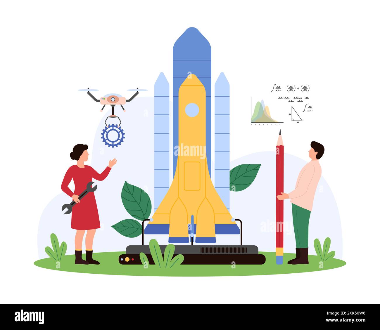 Rocket launch, futuristic aerospace mission, astronomy and space ...