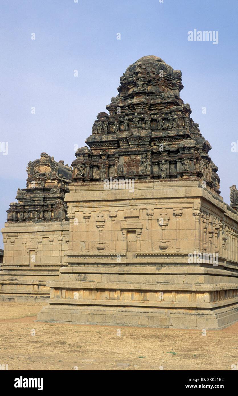 the ruins of the Vijaya Vittala Temple near the town of Hampi in the ...
